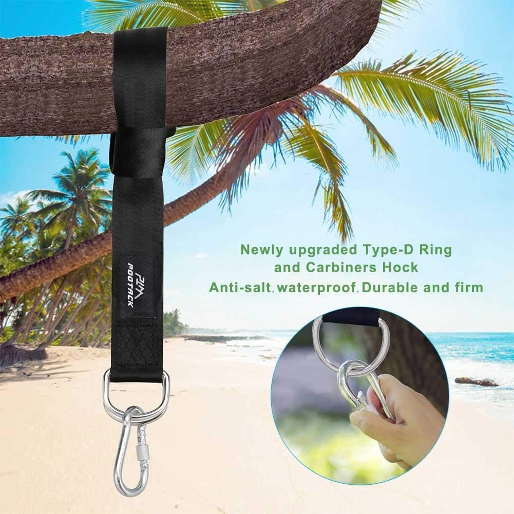 Pootack Tree Swing Straps Hanging Kit with Two Sturdy Zinc Alloy ...