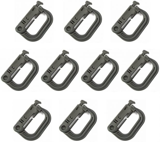Molle Clip Tactical Multipurpose Small D-Ring Grimloc Locking Hanging ...