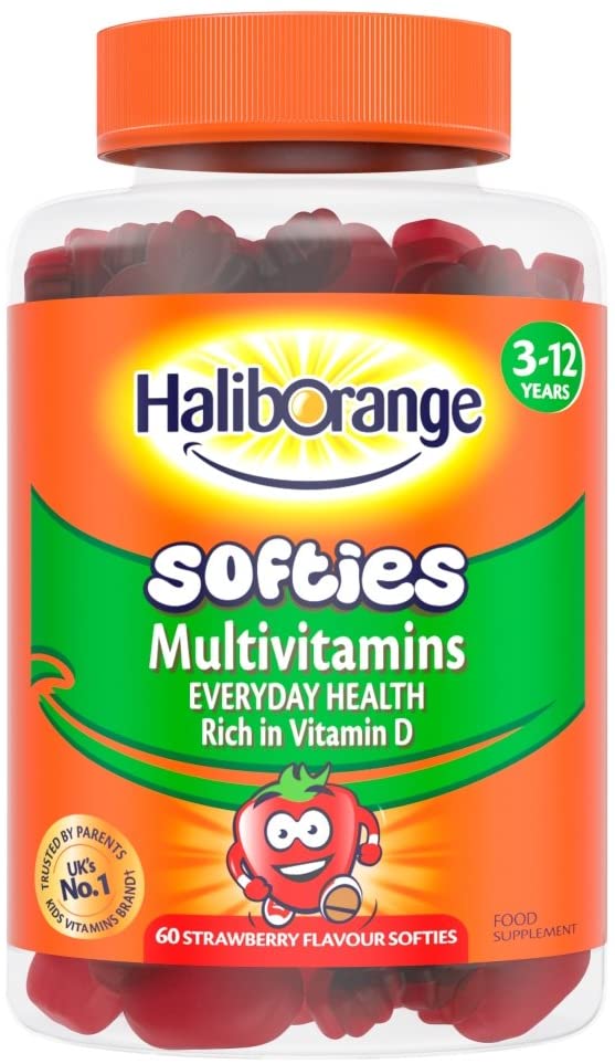 Haliborange Multivitamins Strawberry Fruit Softies, 60 Multivitamins ...
