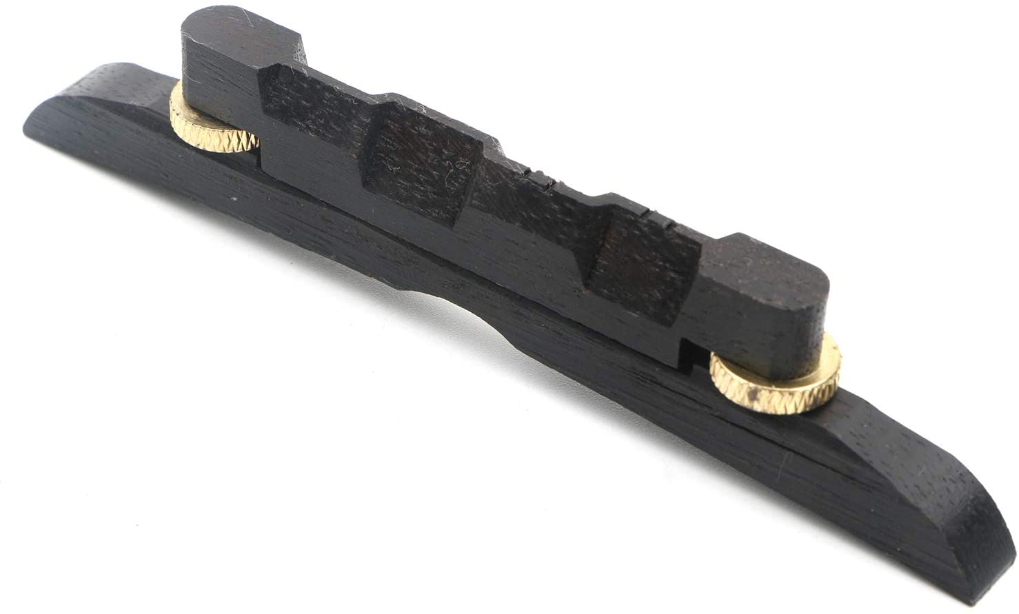 Unxuey 4.53” Adjustable Compensated Mandolin Strings Bridge Ebony for ...