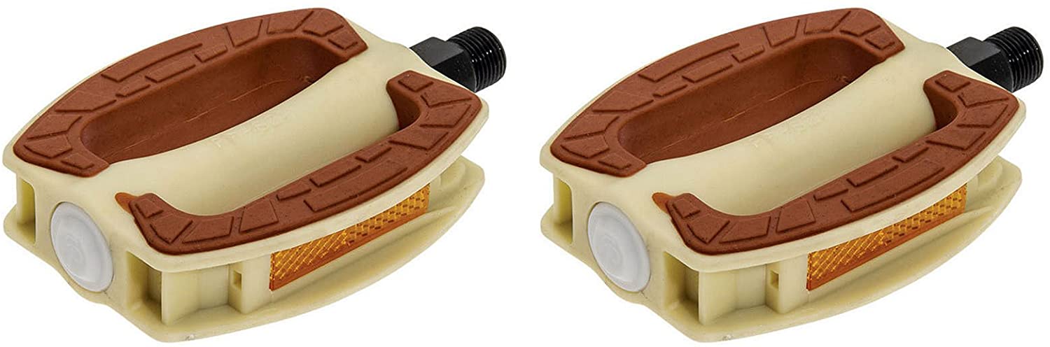 Classic Fixie City Retro Vintage Brown and Cream 6151mar Bicycle Pedals ...
