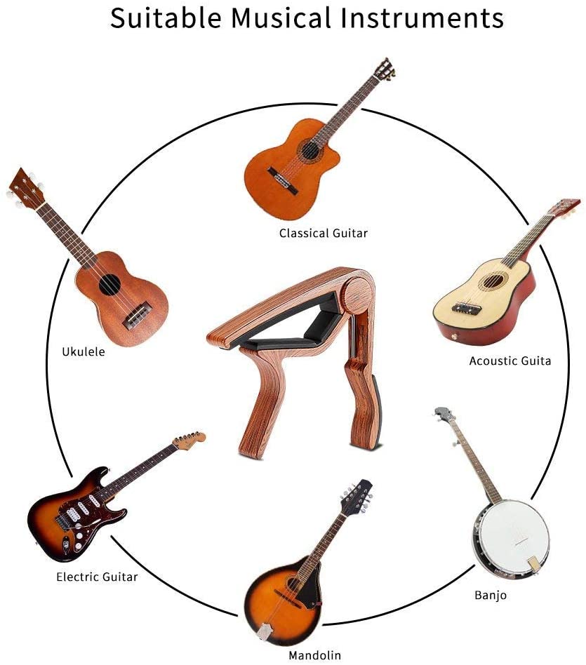 Guitar Capo Trigger for Electric and Acoustic Guitars Bass Ukulele ...