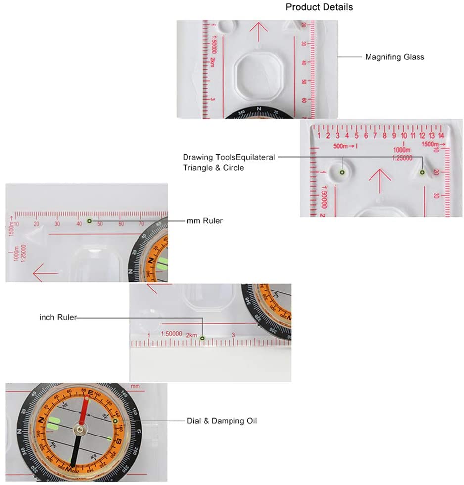 Pveath Navigation Compass,Orienteering Compass with Neck Lanyard and ...