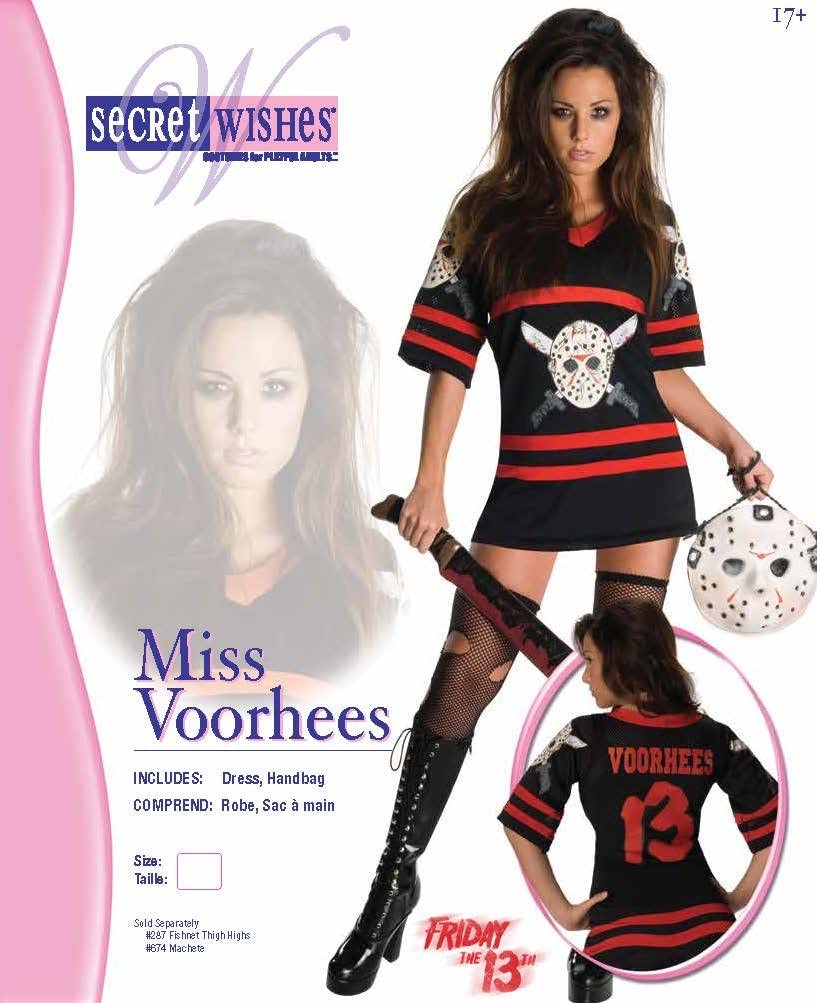 Rubie’s Official Ladies Miss Jason Voorhees Friday The 13th, Adult ...