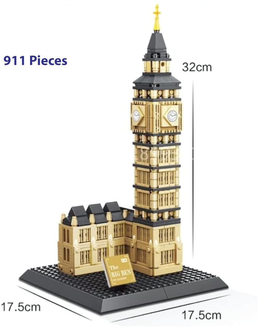 WANGE Big Ben, ElizaBesth Tower. Architecture building bricks set ...