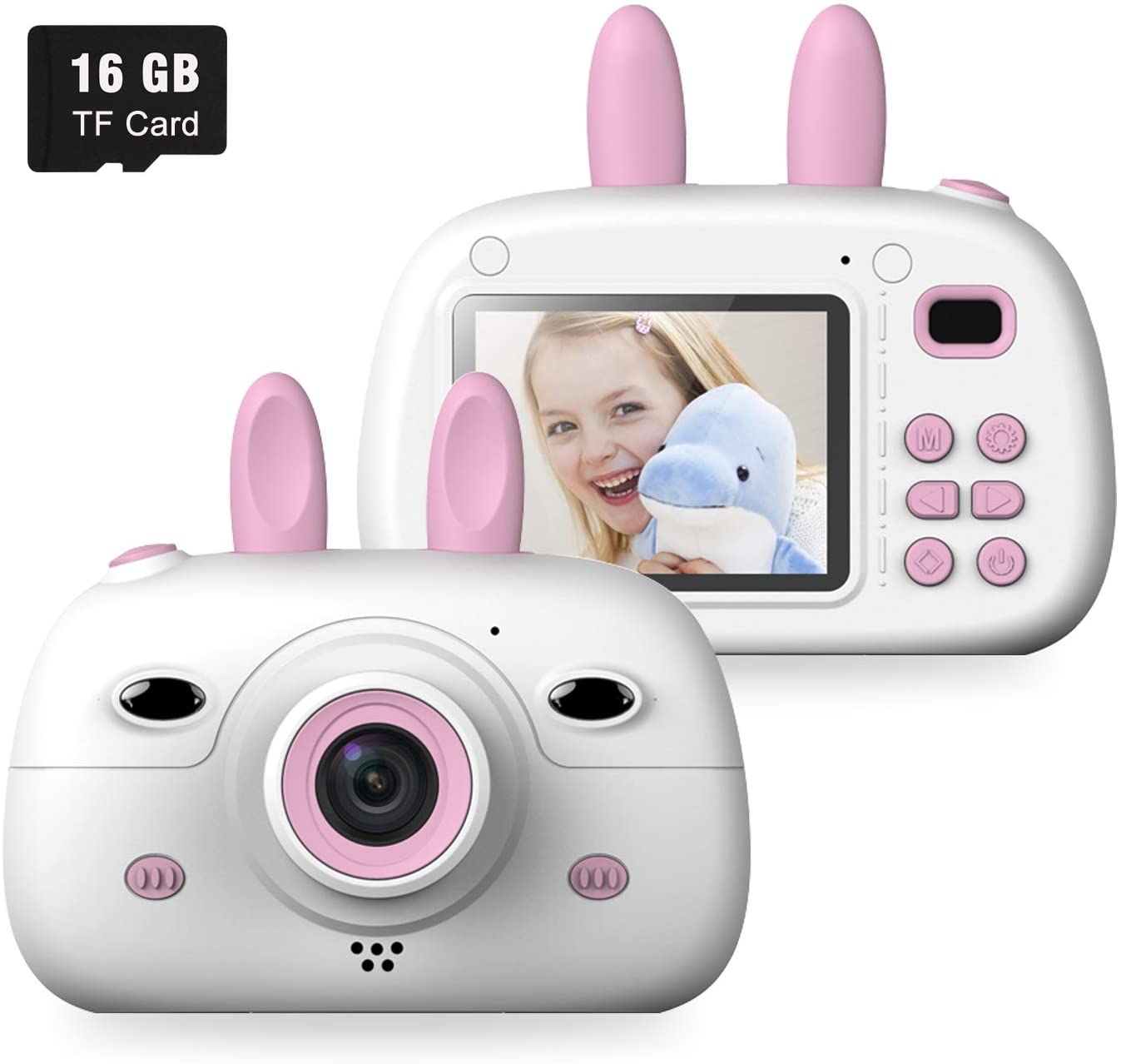 Kids Digital Video Camera Front and Rear Selfie 8MP Mini Rechargeable ...