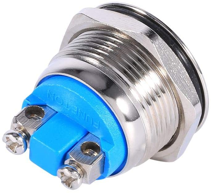 Car Push Button Switch, 19mm Waterproof Car Metal Push Button Horn ...