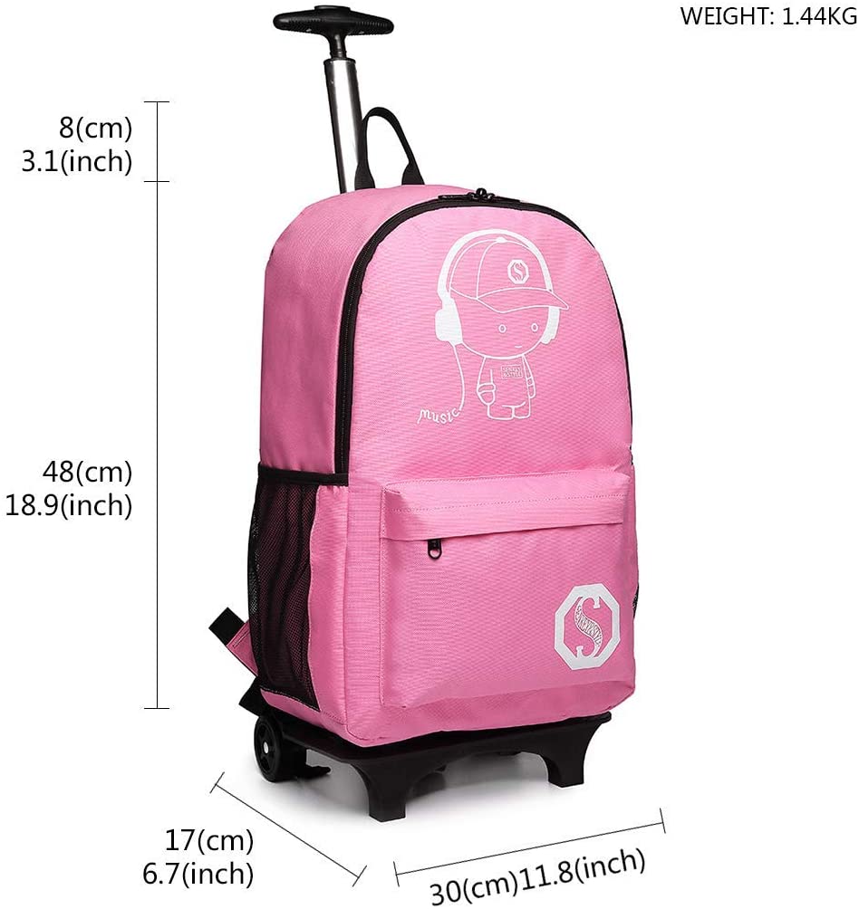 Kono Children Luggage Suitcase Luminous Music Kids Laptop Backpack ...