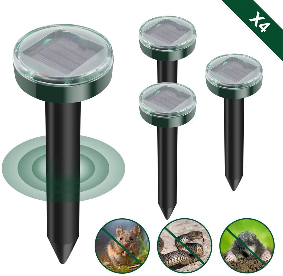 MelkTemn Gopher Repeller,Ultrasonic Solar Mole Deterrent & Repeller ...