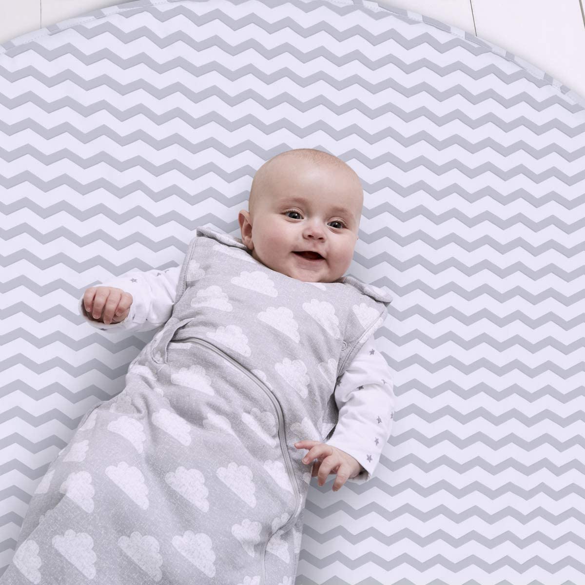 Snuz Baby Playmat, Grey Chevron, 120 x 120 cm – BigaMart