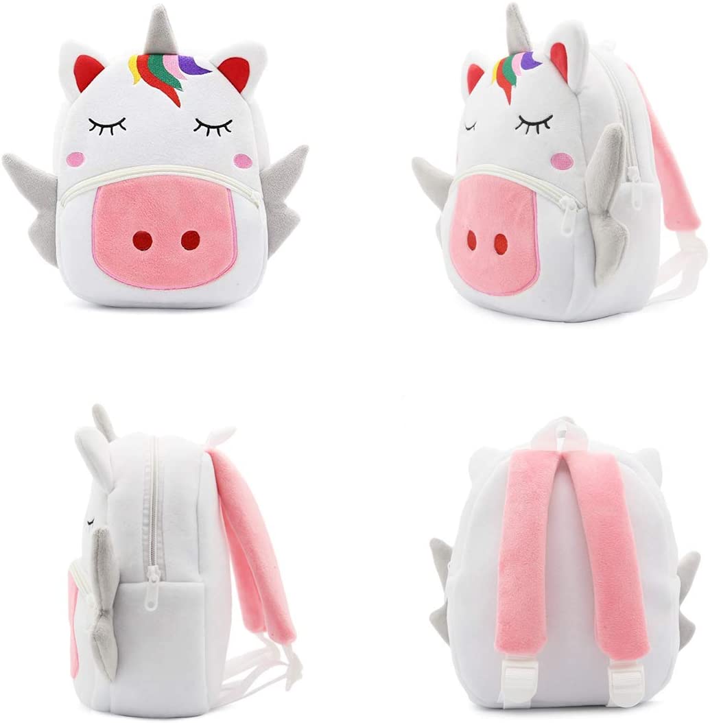 Puyang Kids Unicorn Backpack Plush Animal Cartoon Toddler School Bag ...