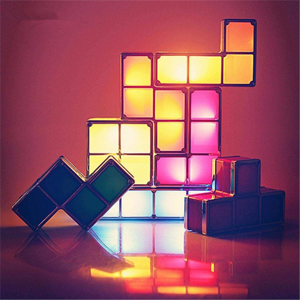 Tetris Stackable Children’s Light,DIY Table Fun Light,7 Colors ...