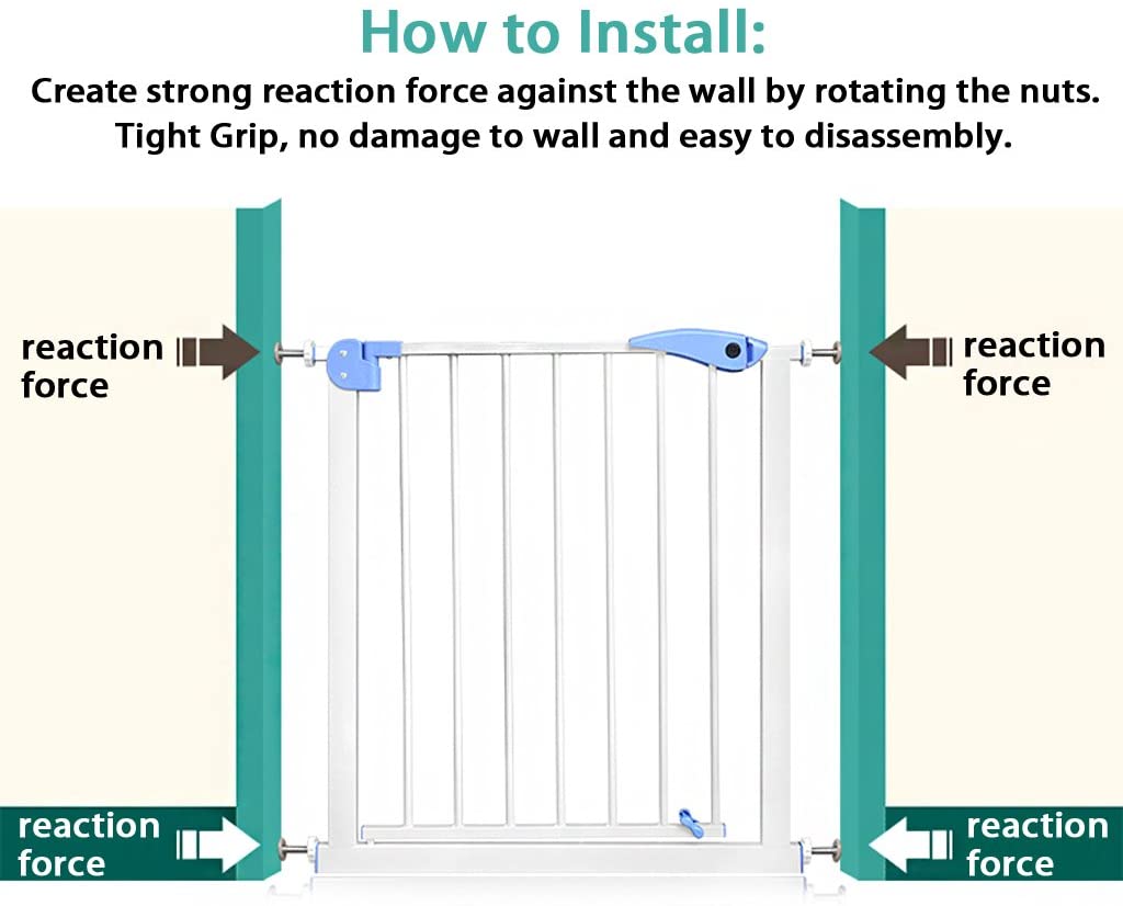 IGNPION 4pcs Pressure Baby Gate Screw Bolts Threaded Spindle Rods Walk ...