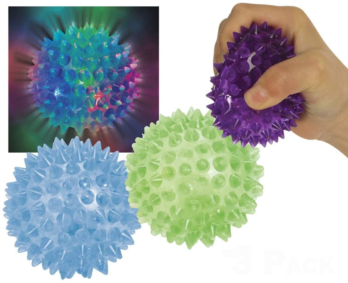 LED FLASHING BOUNCE-SPIKE BALL – BigaMart