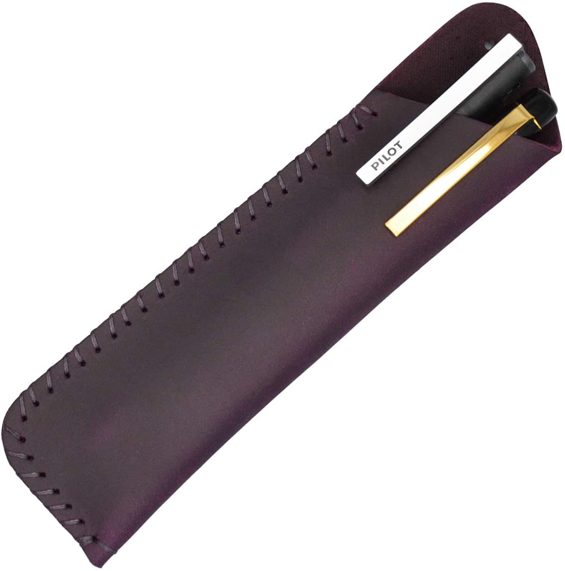 Leather Pen Case, Aolaso Retro Genuine Leather Pen Sleeve Holder ...