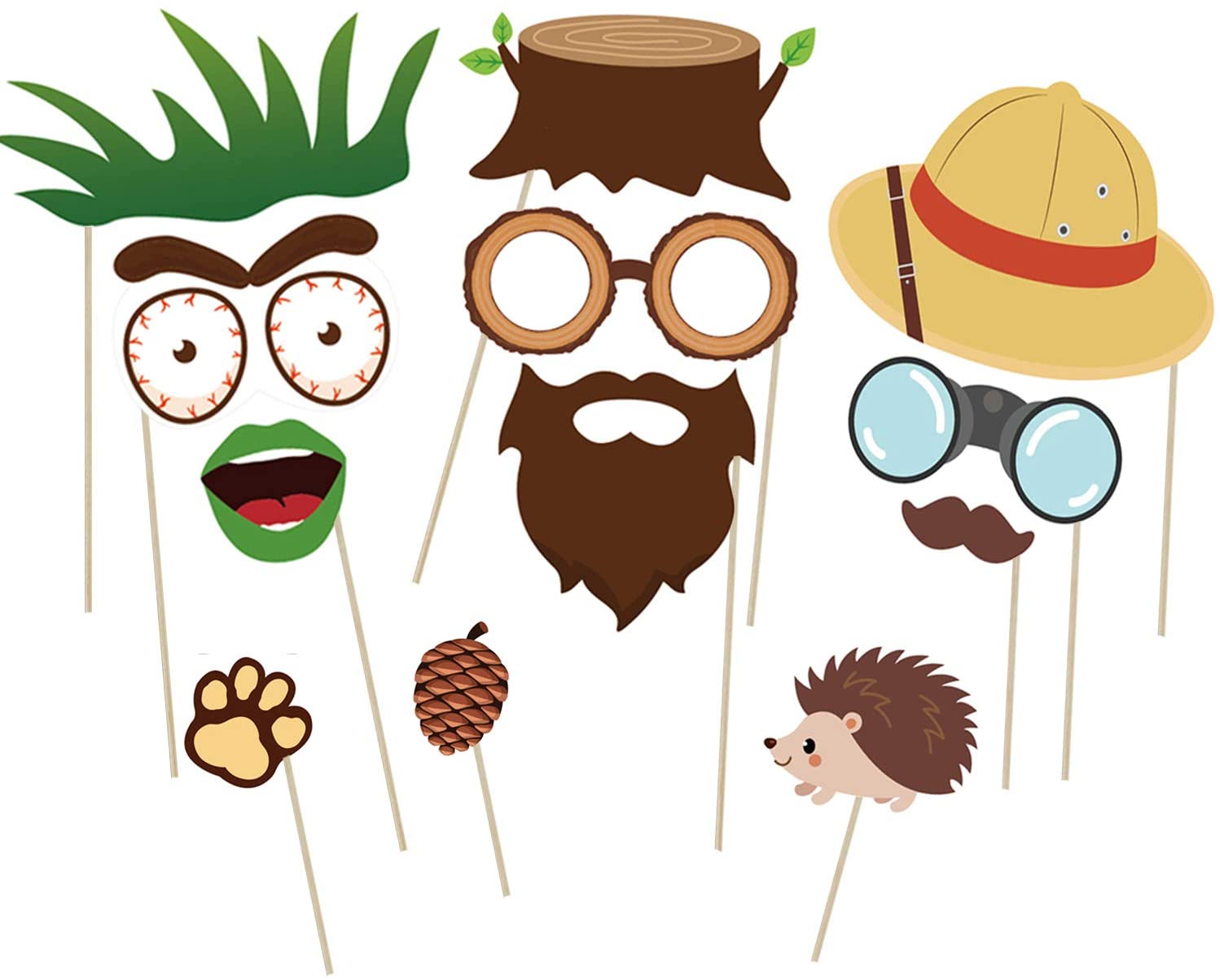 SZSMART Animals Photo Booth Props Fun Safari Jungle Photo Props ...