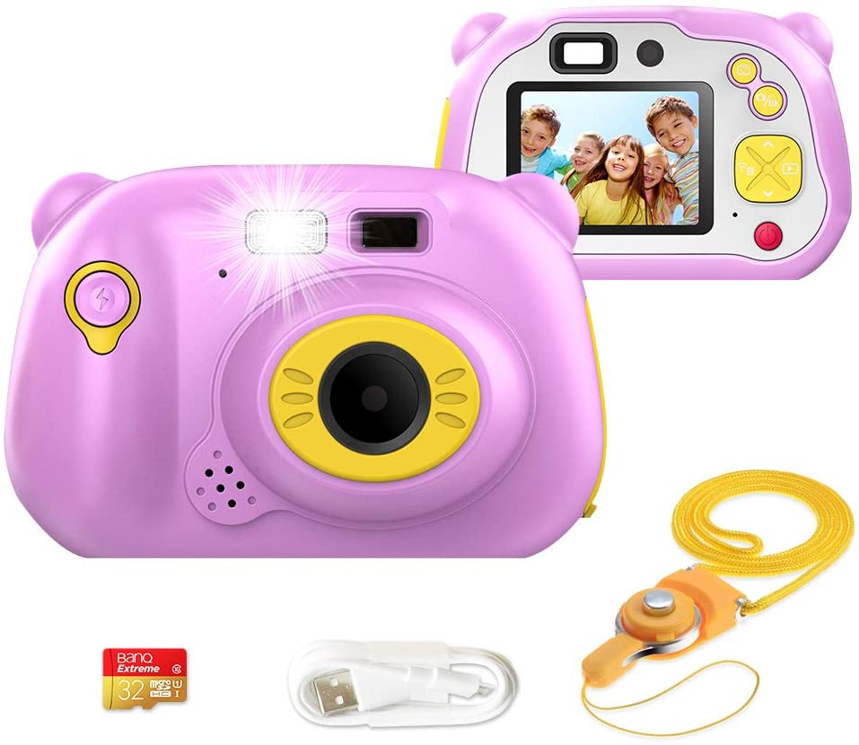 EFUTONPRO Kids Camera, Girls Mini Camera 12MP Kids Digital Cameras ...