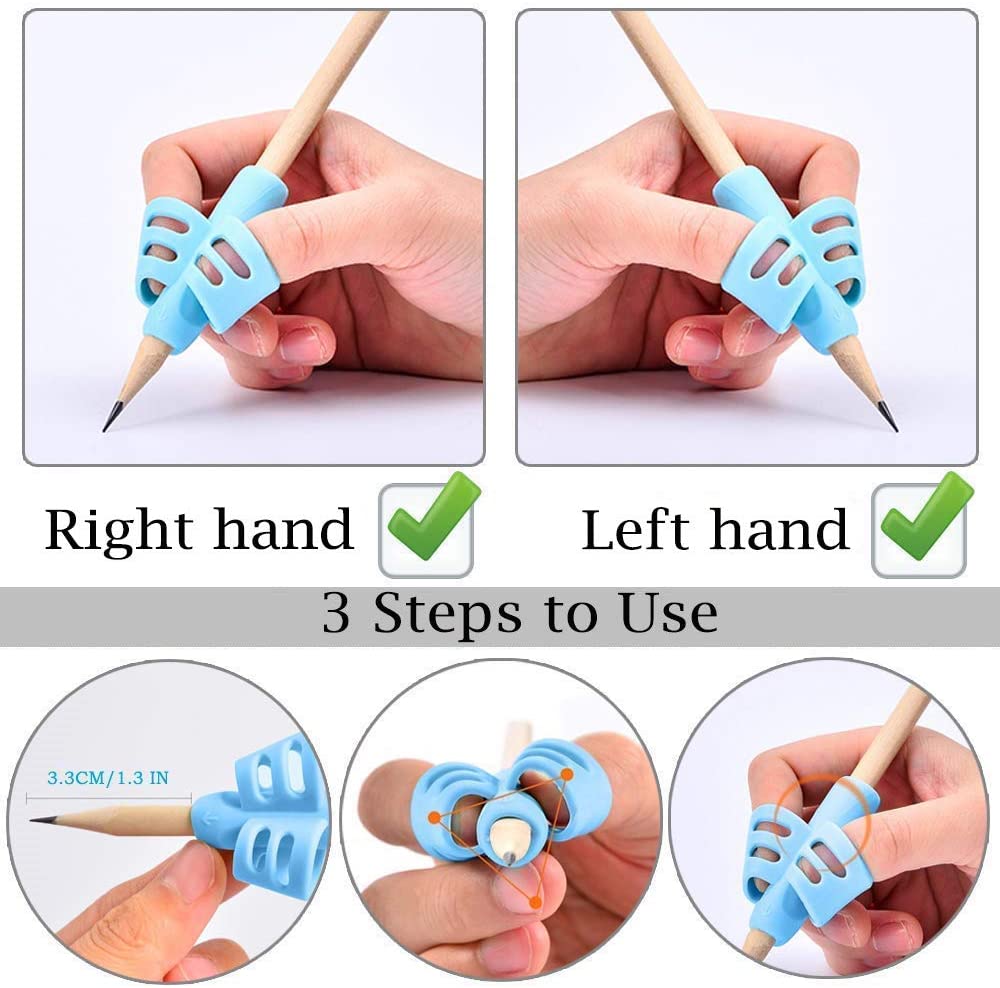 Newthinking Pencil Grips, 15 Pcs Finger Grips Holder Ergonomic Writing ...