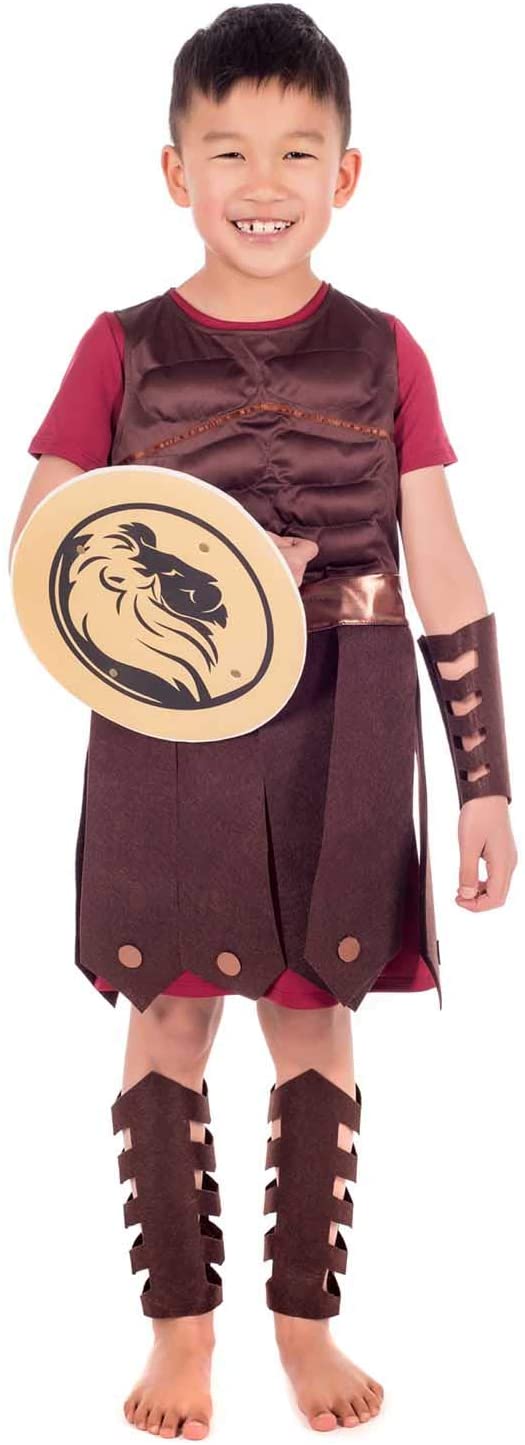Fun Shack Boys Gladiator Costume Kids Roman Warrior Fighter Soldier ...