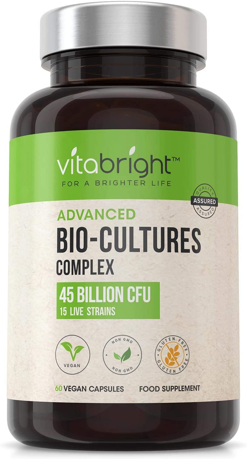 Probiotic Bio Cultures Complex – 45 Billion CFU Vegan Time Release ...