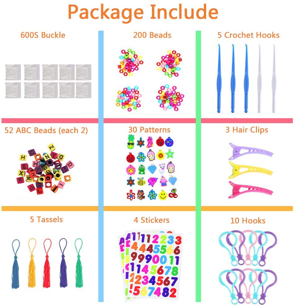 Loom Rubber Bands Twist Loom Set, EXCEED 10,000 Rubber Band + 600S ...