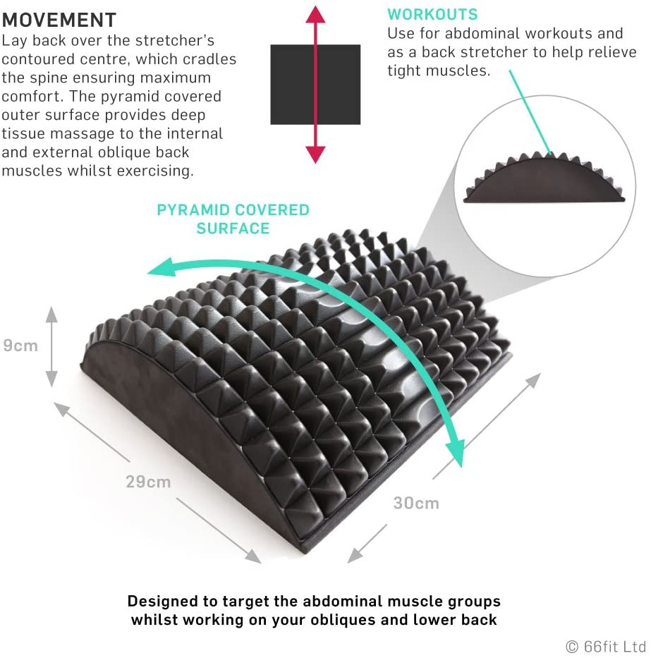 66fit Abdominal and Back Trigger Point Stretcher – ABS Pad Sit Up Core ...