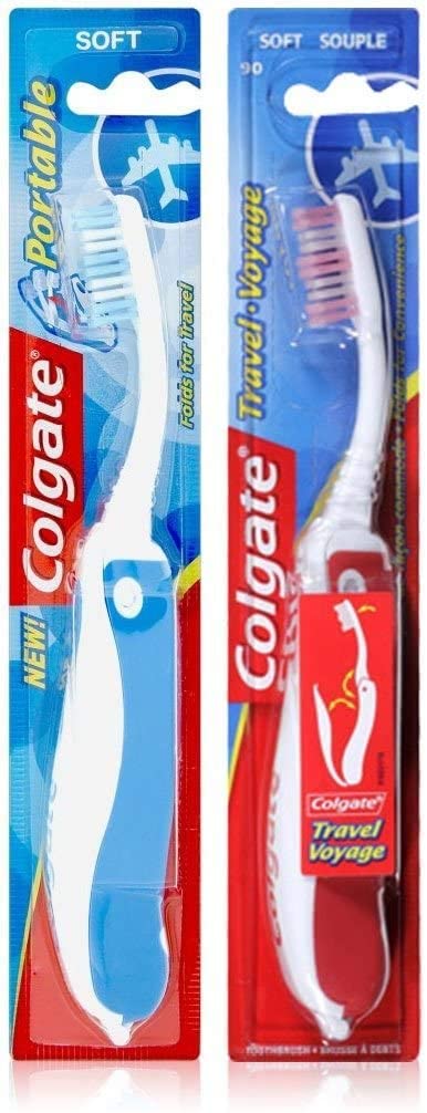Colgate Portable Folding Soft Toothbrush 3 Pack , Assorted colours ...