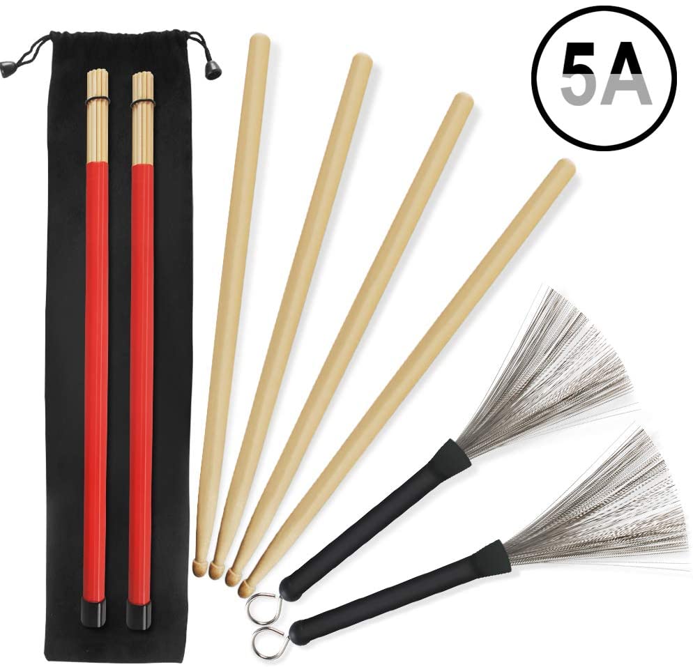 5A Drumsticks, 2 Pairs Classic High Quality Maple Drum Stick Sets With ...