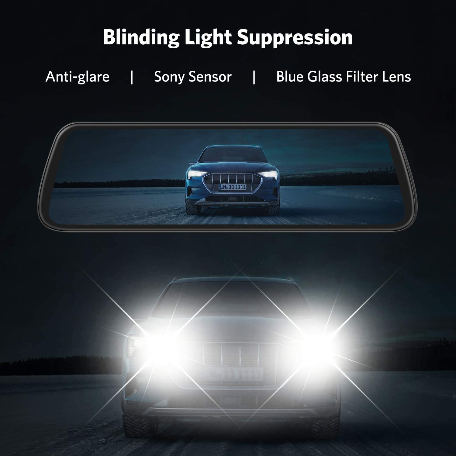 Mirror Dash Cam with Sony IMX Sensor Night Vision, Dash Cameras Front ...