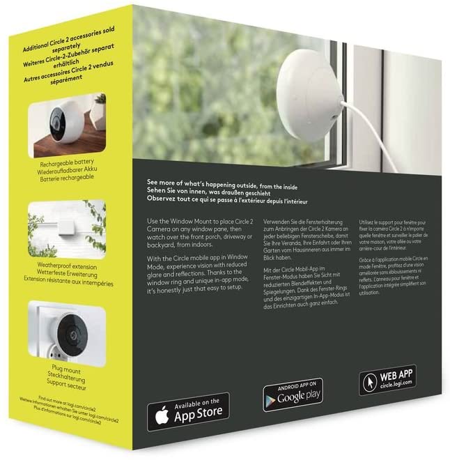 Logitech Circle 2 Window Mount, Works with Wired and Wire-Free Circle 2 ...