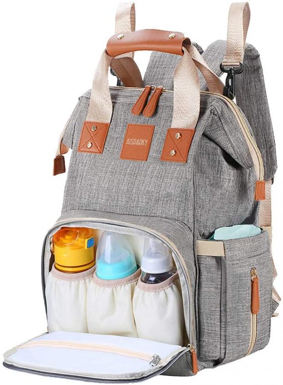 AISPARKY Diaper Bag Nappy Backpack Multi-Function Waterproof Travel ...