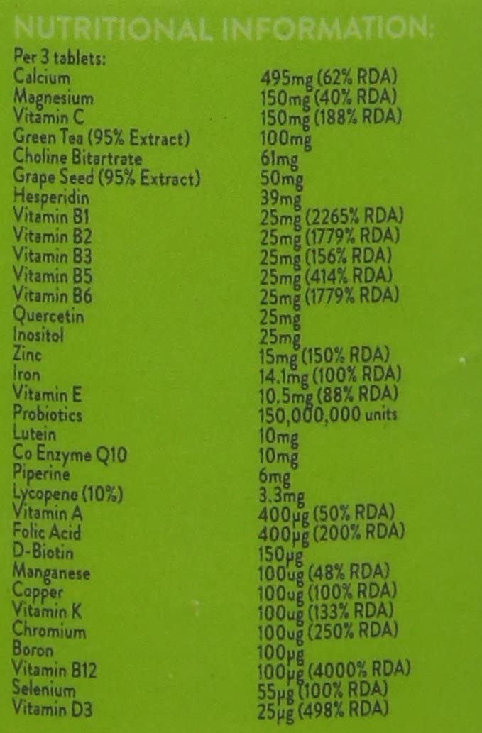 Bulk Complete Multivitamin Complex Tablets, Pack of 90, Packaging May ...