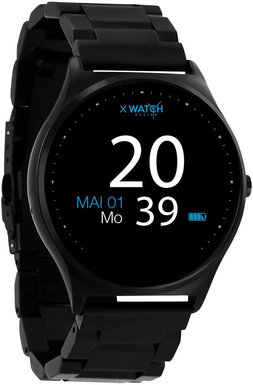 X-WATCH QIN XW PRO Dark Steel Smartwatch for men iOS & Android- Full ...