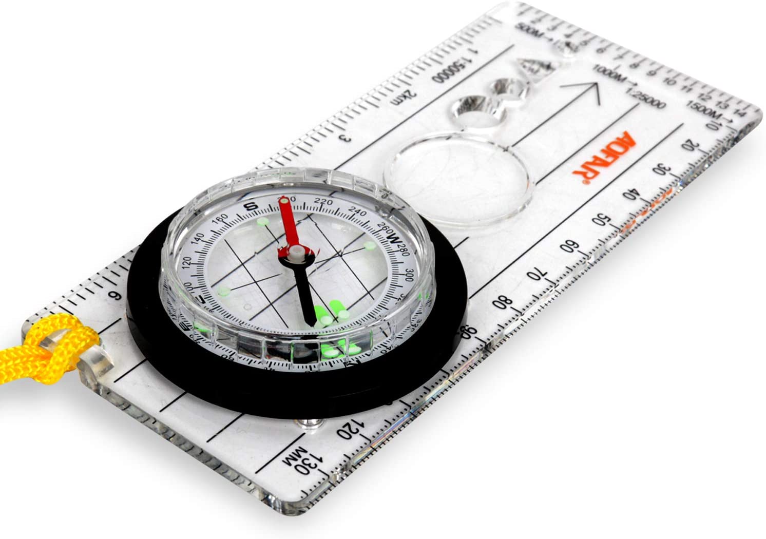 AOFAR AF-5D Map Compass with Raised Base Plate and Swivel Bezel for ...
