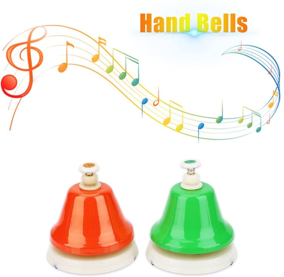Hand Bells Set, 8 Note Percussion Musical Bells Toy Educational ...