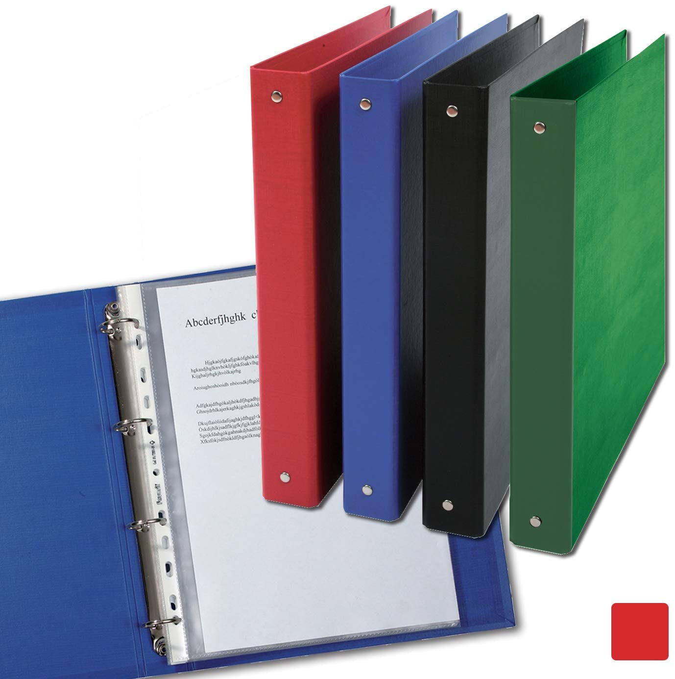 Ring Binder in PVC 4 Rings Diameter Ring 30 mm Red – BigaMart