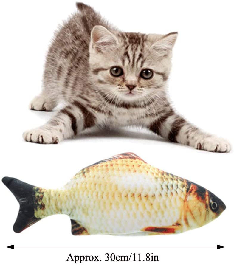 JWShang Electric Dancing Fish Cat Catnip Toy, Floppy Fish Cat Toy For ...