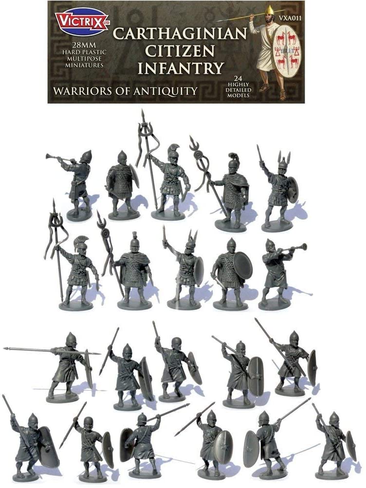 Victrix VXA011 – Carthaginian Citizen Infantry – 24 Figure Set – 28mm ...
