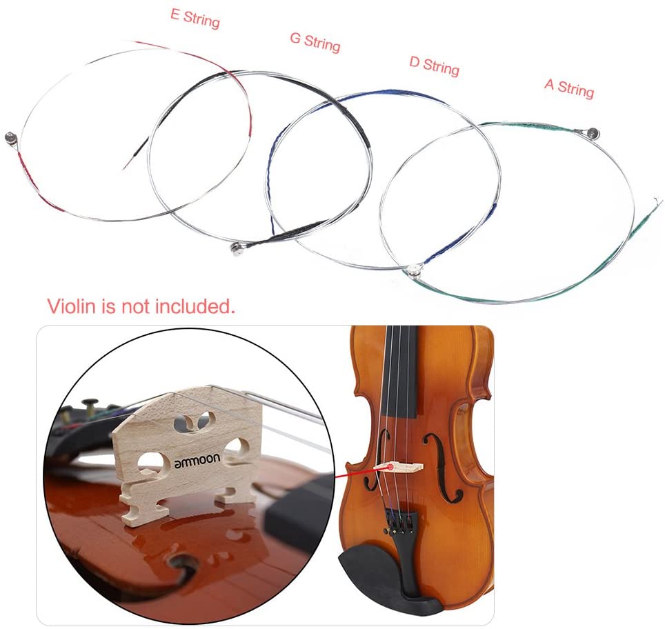 ammoon Full Set High Quality Violin Strings Size 1/2 & 1/4 Violin ...