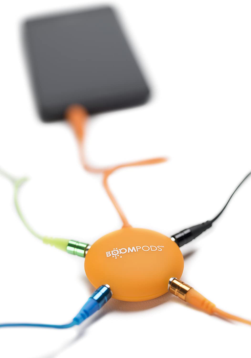 BOOMPODS Multipod Headphone Audio Splitter – 4 Way 3.55mm Audio Stereo ...