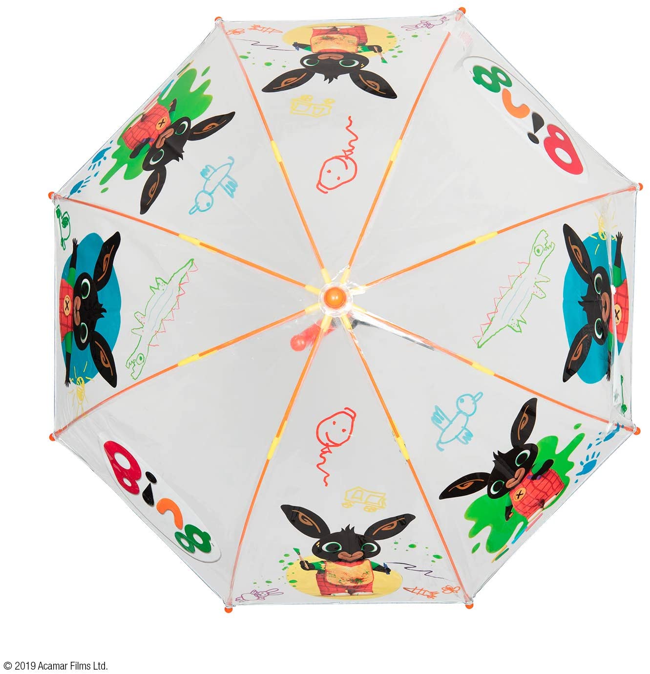 Bing Stick Transparent Umbrella for Children – Long Small Brolly with ...
