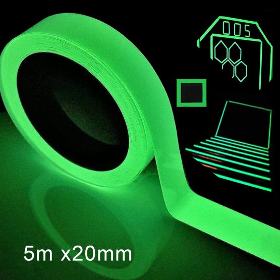 5m Luminous Tape, Fluorescent Tapes, Waterproof Glow in The Dark Self ...