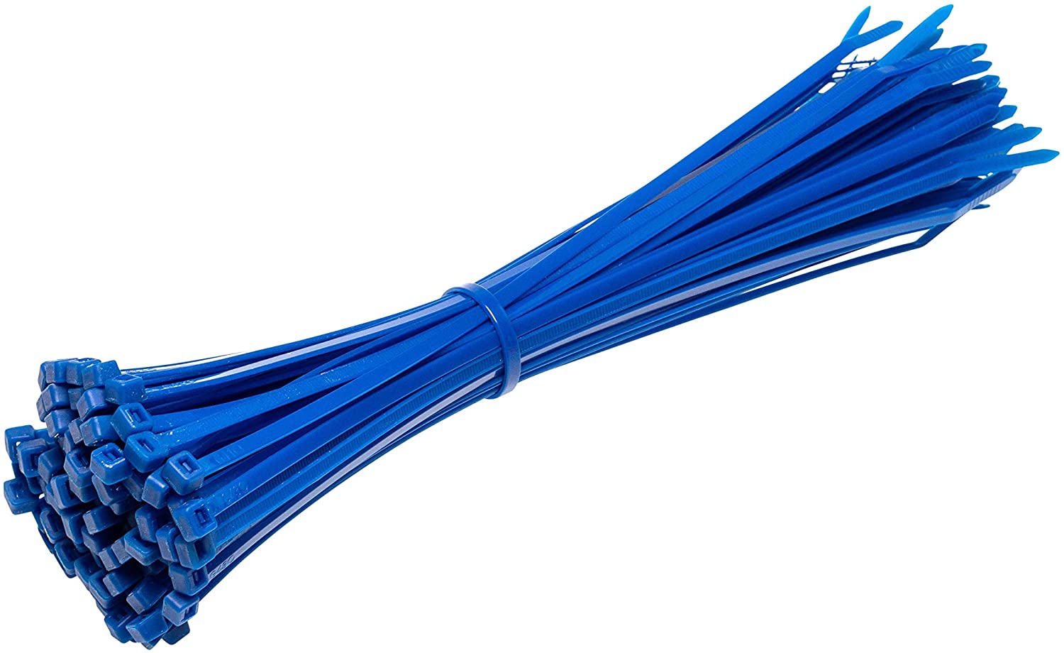 Gocableties 100 Pack of Fluorescent Neon Blue Cable Ties, 300mm x 4.8mm ...