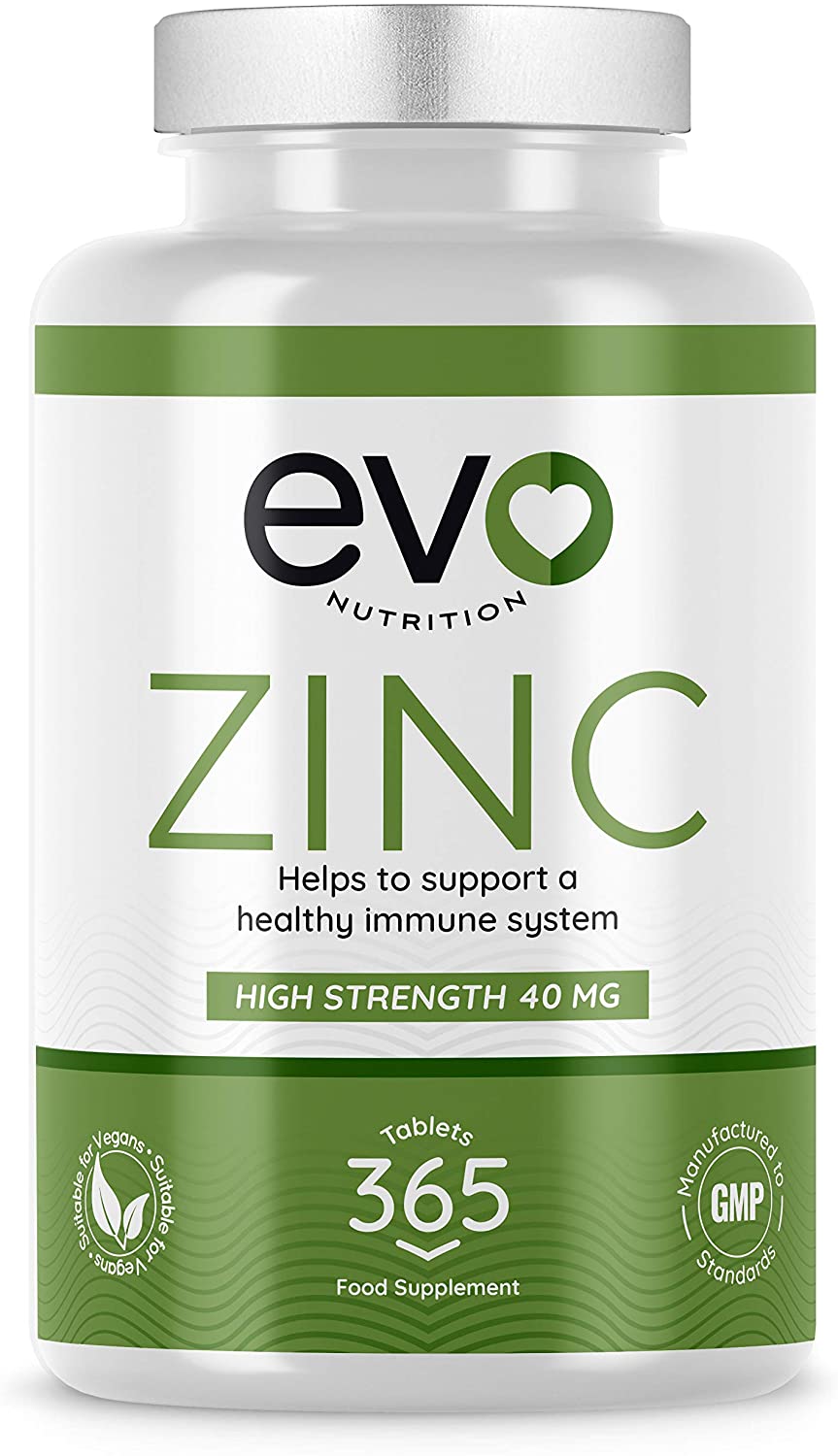 Zinc Tablets 40mg | 365 Vegan Tablets (12 Months Supply)| High Strength ...
