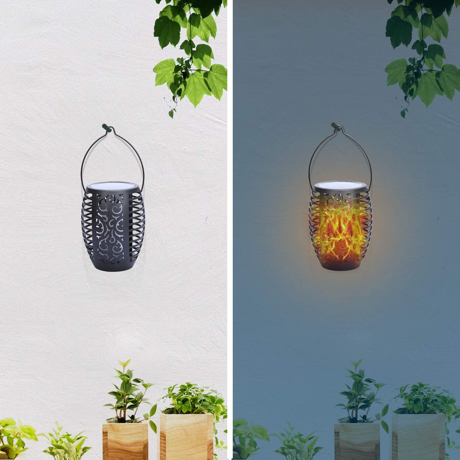 FLOWood Solar Torch Lights Waterproof Dancing Flickering Flame Solar ...