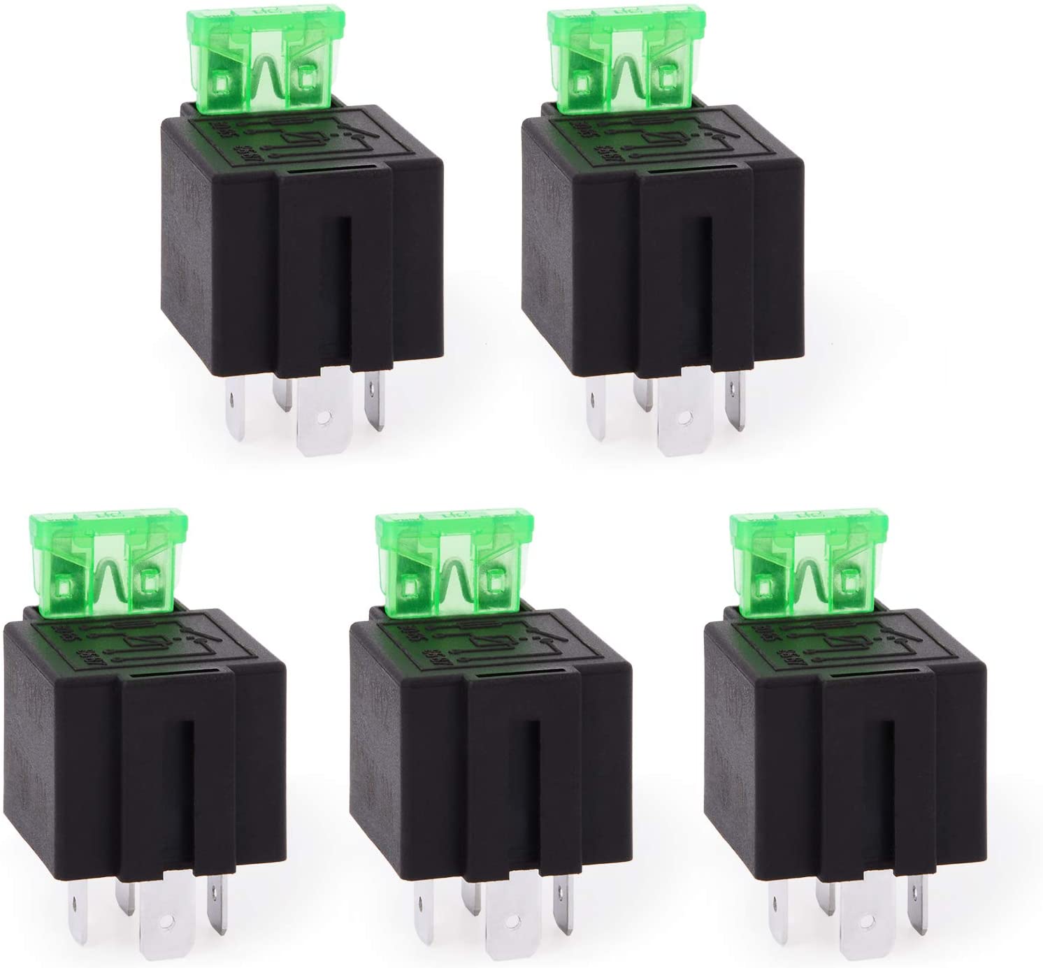 Ehdis® Fused Relay On/Off 12V 30A Automotive 4-Pin Fuse Mounting Base ...