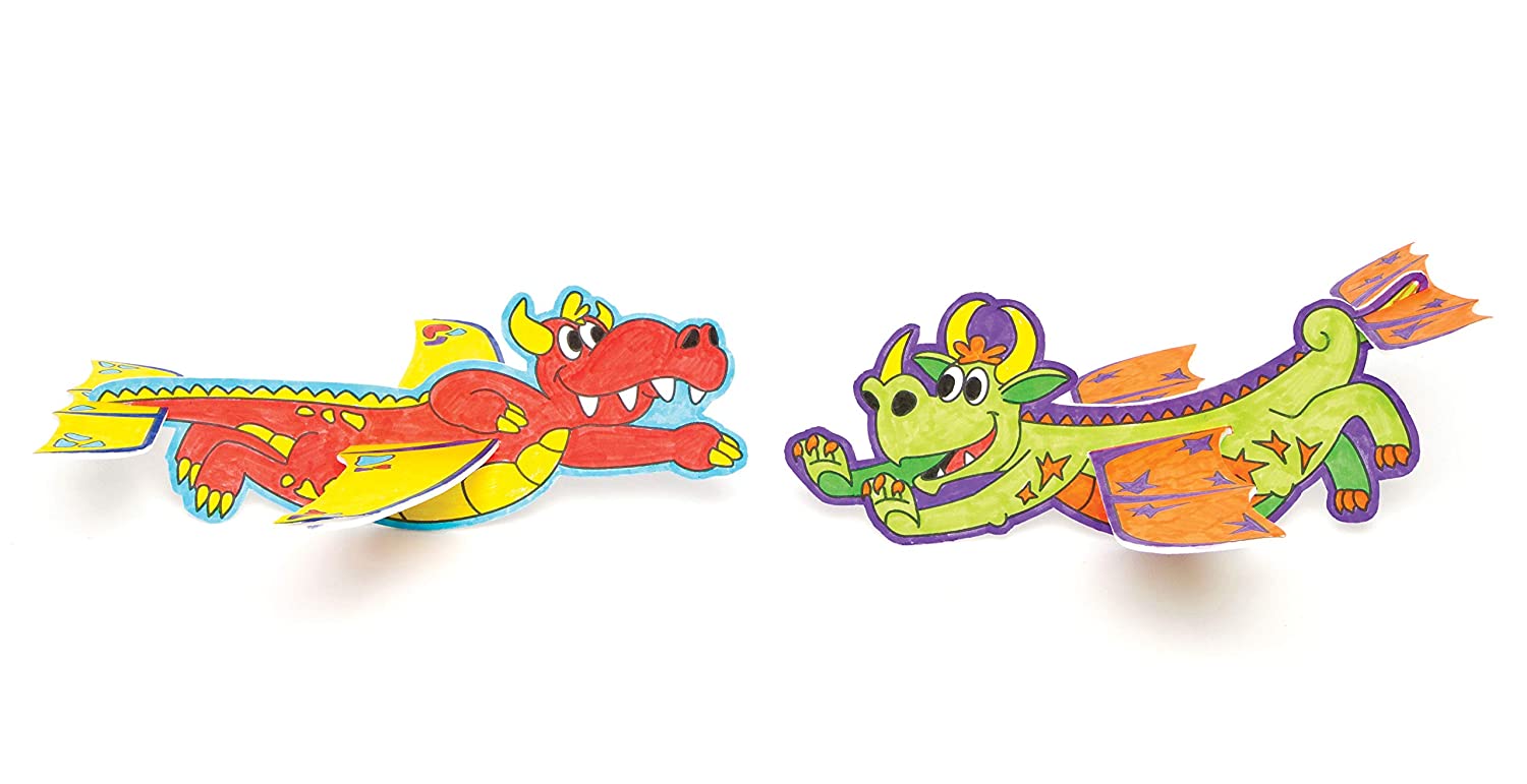 Baker Ross AG754 Dragon Colour-In Gliders (Pack of 6) – BigaMart