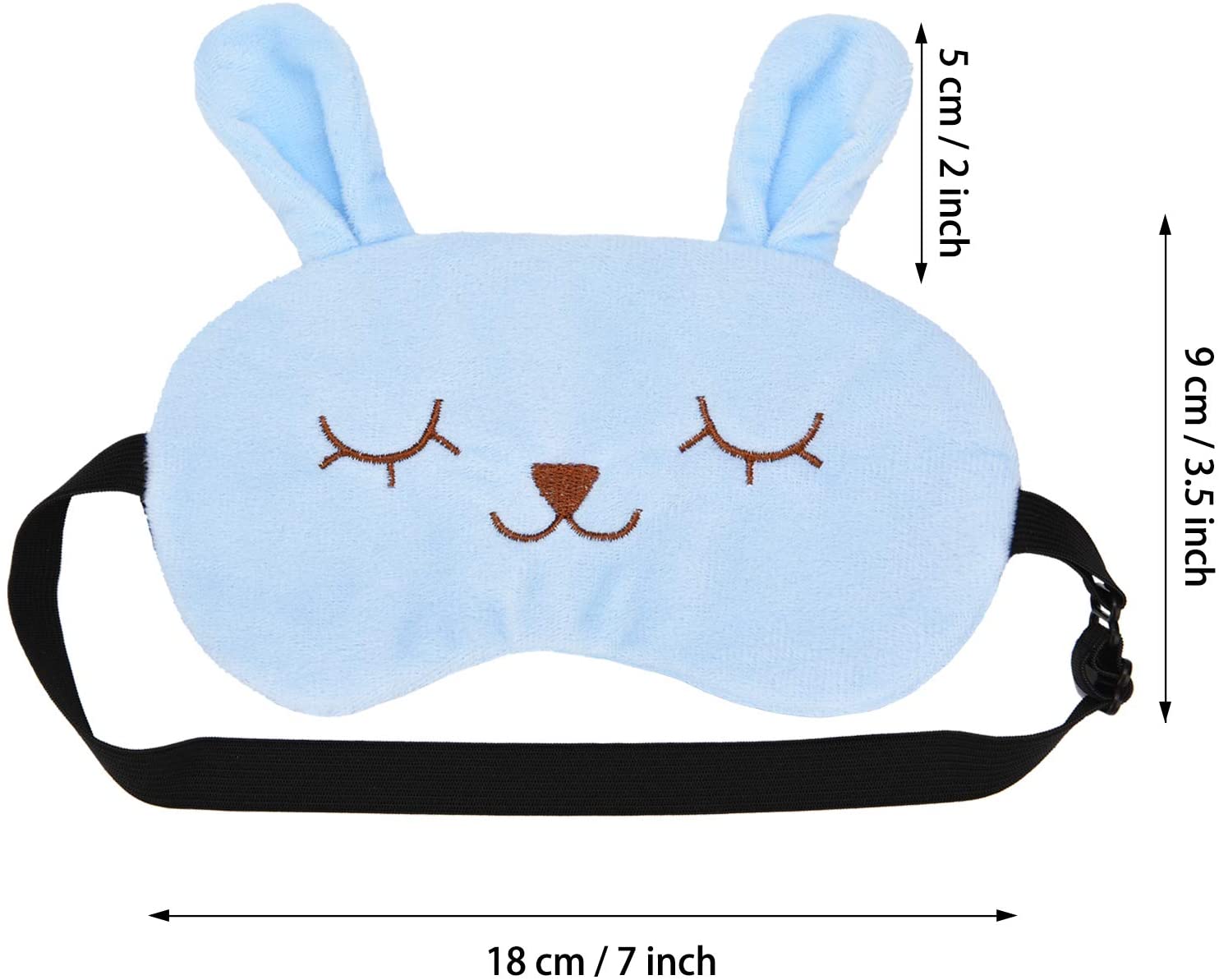 5 Pieces Animal Sleep Mask Rabbit Eye Mask Soft Plush Blindfold Eye ...