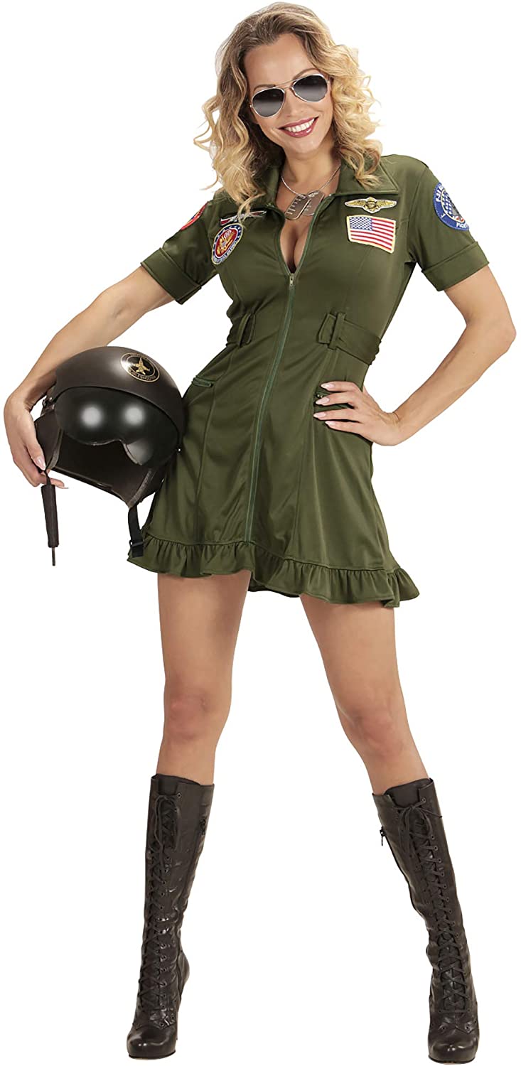 WIDMANN wdm15231 ? Pilot Fighter Jet Costume, Green, Small – BigaMart