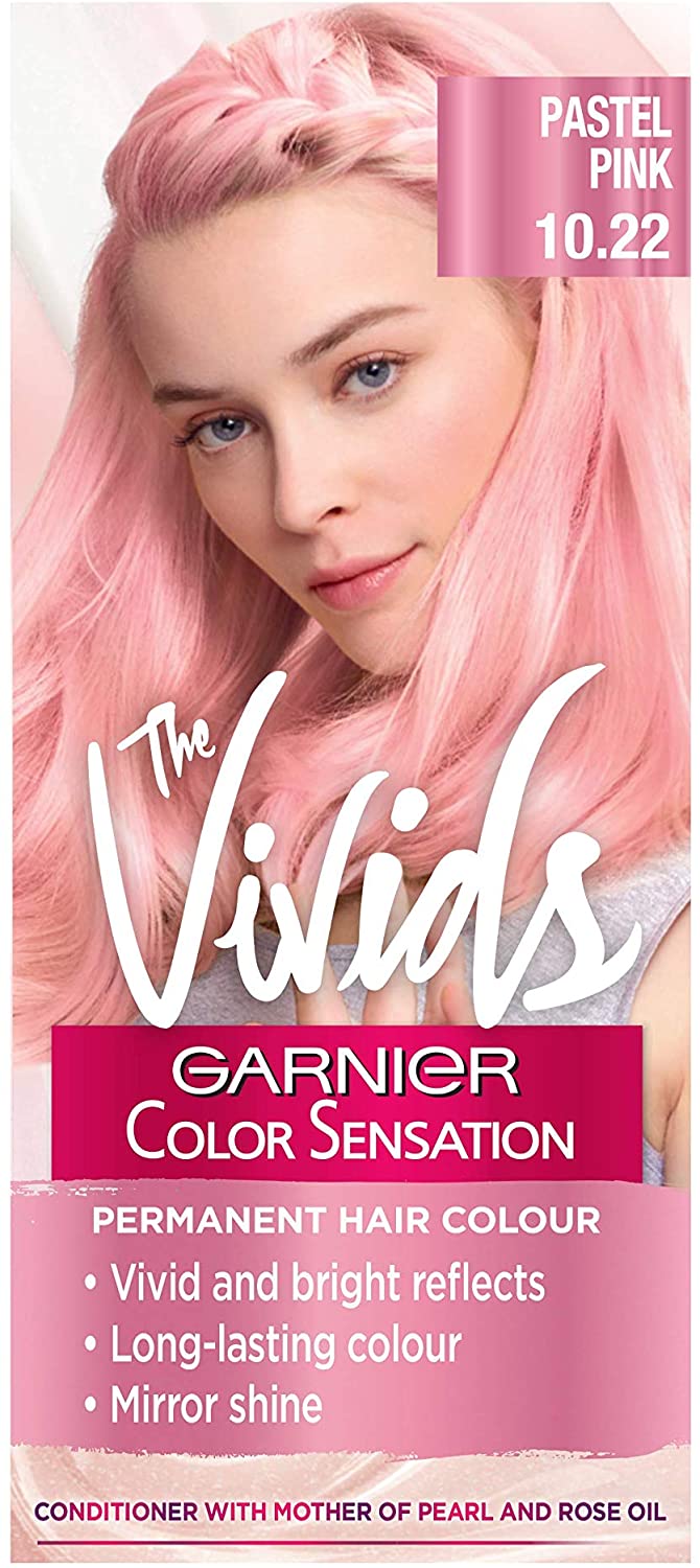Garnier Color Sensation Vivids Pink Hair Dye Permanent 10.22 Pastel ...
